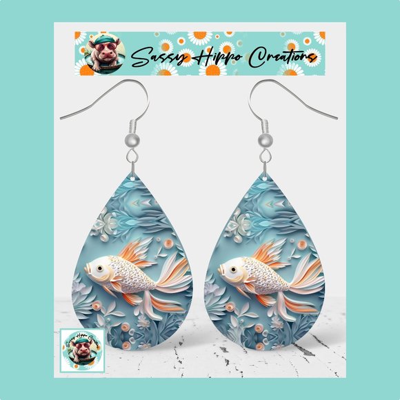 Sassy Hippo Creations | Jewelry | Earrings Tropical 3d Fish Colorful ...